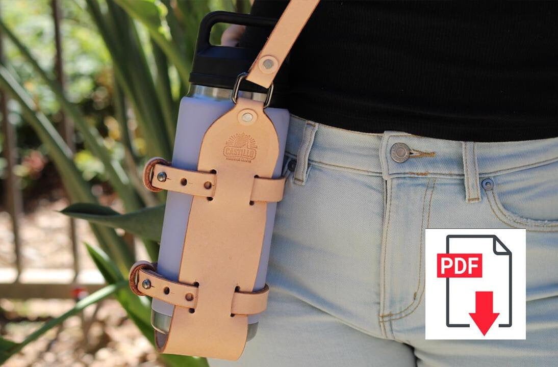 No-stitch Bottle Sling (digital Download Pattern) DIY Printable Leather ...