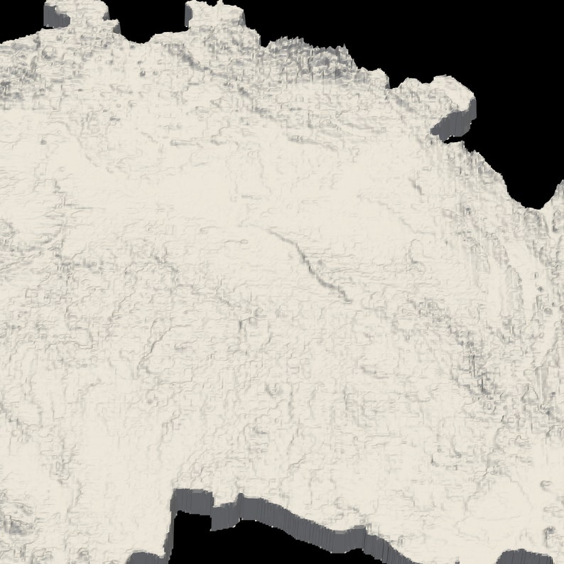 3D Topographical Relief Map of Czechia CNC, 3D Print Terrain STL Model ...