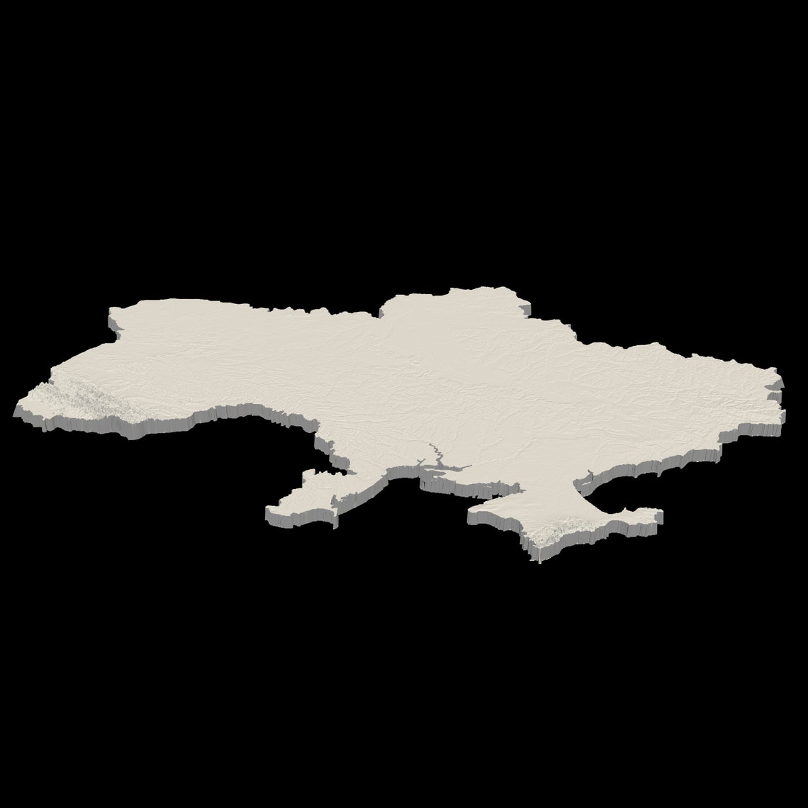 3D Topographical Relief Map of Ukraine CNC, 3D Print Terrain STL Model ...