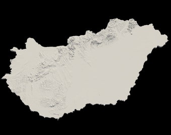 3D Topographical Relief Map of Romania CNC, 3D Print Terrain STL Model ...