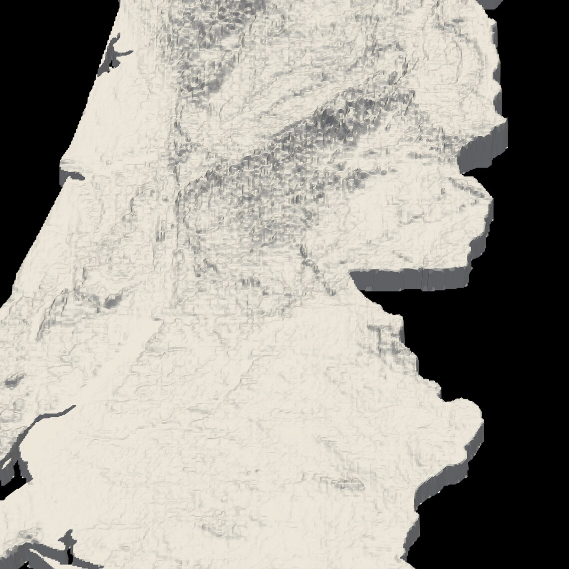 3D Topographical Relief Map of Portugal CNC, 3D Print Terrain STL Model ...