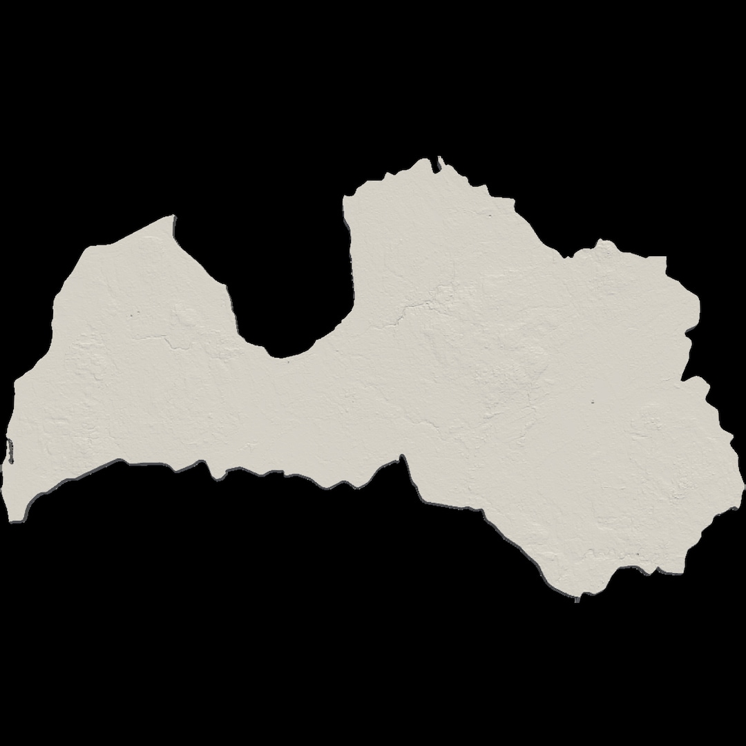 3D Topographical Relief Map of Latvia CNC, 3D Print Terrain STL Model ...