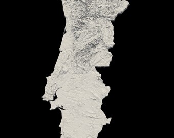 3D Topographical Relief Map of France CNC, 3D Print Terrain STL Model ...