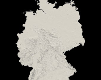 3D Topographical Relief Map of Portugal CNC, 3D Print Terrain STL Model ...