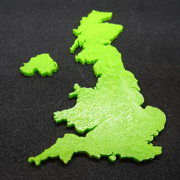 Relief Map of United Kingdom - Etsy