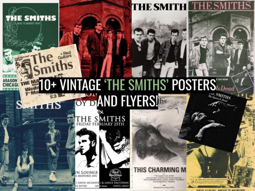 The SMITHS Posters & Flyers Wall Art Deco Vintage Collectors 1980s ...