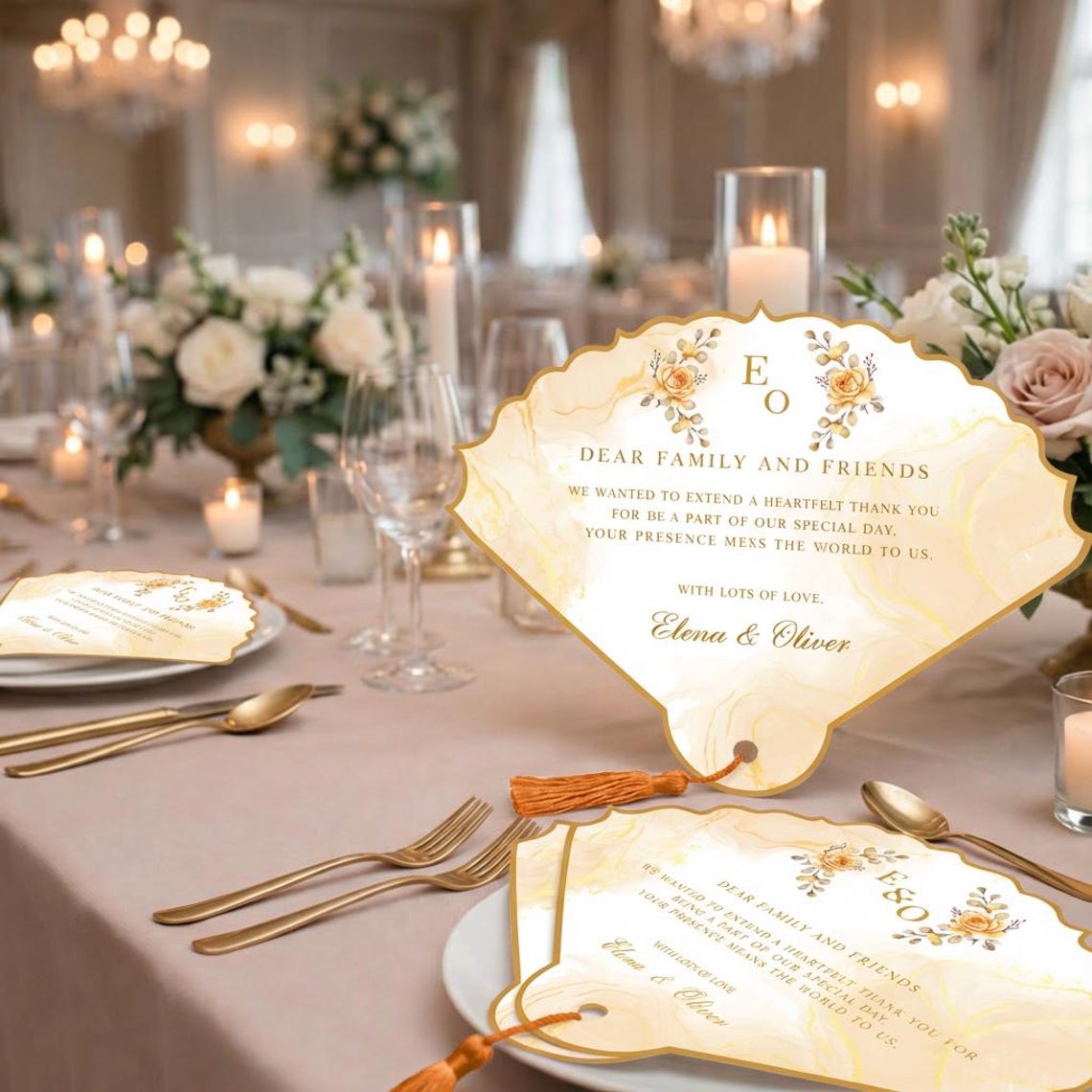 Personalized Wedding Paper Fans, Custom Venue Illustration Wedding ...