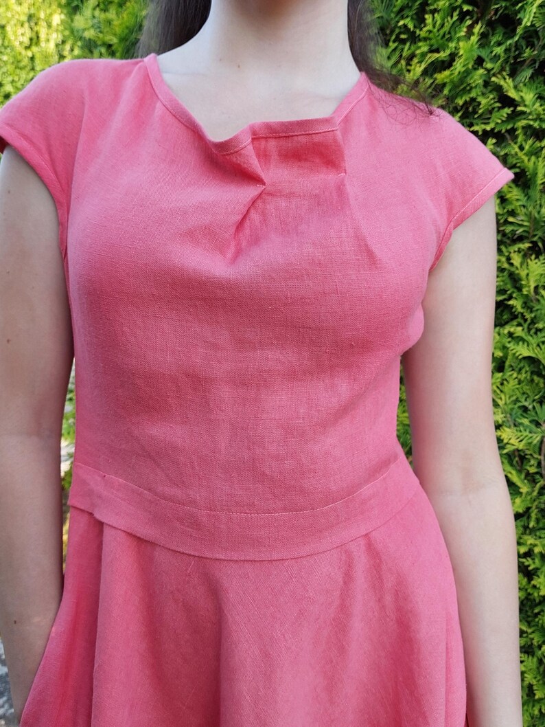 Minimalist Linen Dress - Etsy