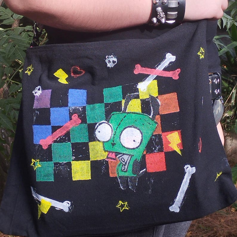 Gir Bag | Invader Zim | Scene/scene Kid | Alternative | Handmade - Etsy