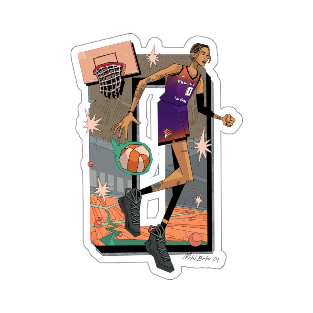 Natasha Cloud WNBA Mercury 3 Tall Retro-geometric Kiss-cut Stickers - Etsy
