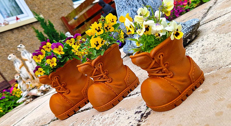 Boot Planter - Garden Decor - Wall-e Inspired - Flower Pot - Gift ...