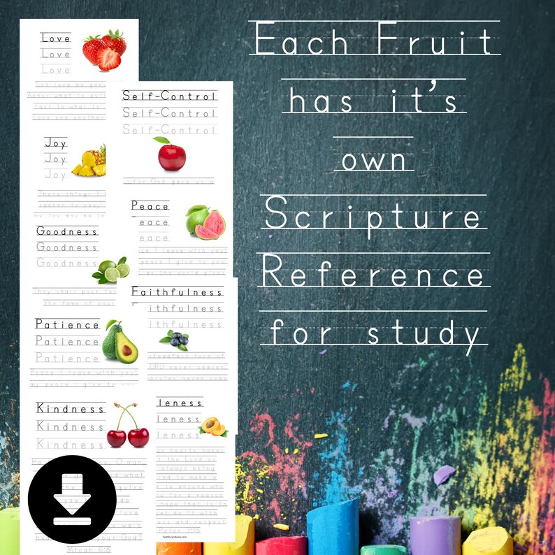 Fruit of the Spirit BUNDLE | Handwriting PUZZLE Scripture Printable ...