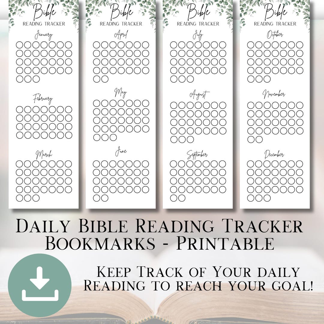 BIBLE Reading Tracker Bible Bookmark Habit Tracker Reading Log BIBLE ...
