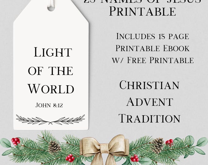 Printable Advent Calendar, Bible Verse Nativity Advent Scripture ...