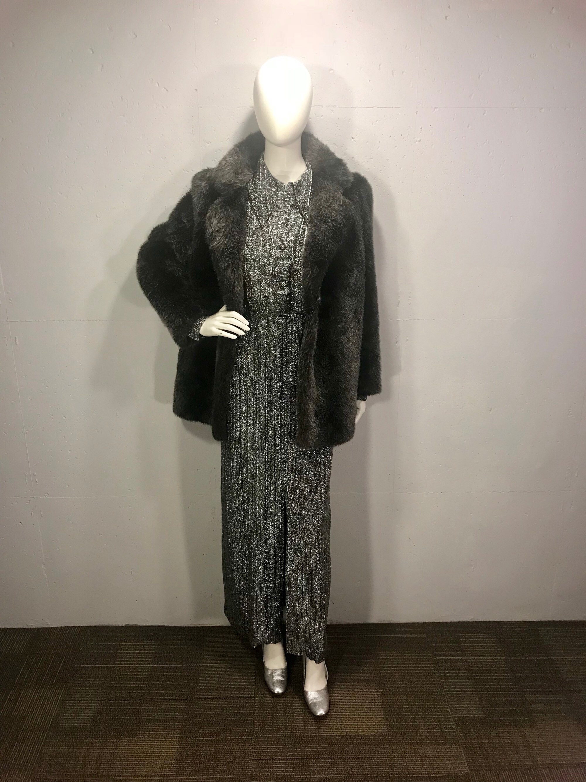 60S silver metallic maxi ball gown retro ball gown silver | Etsy