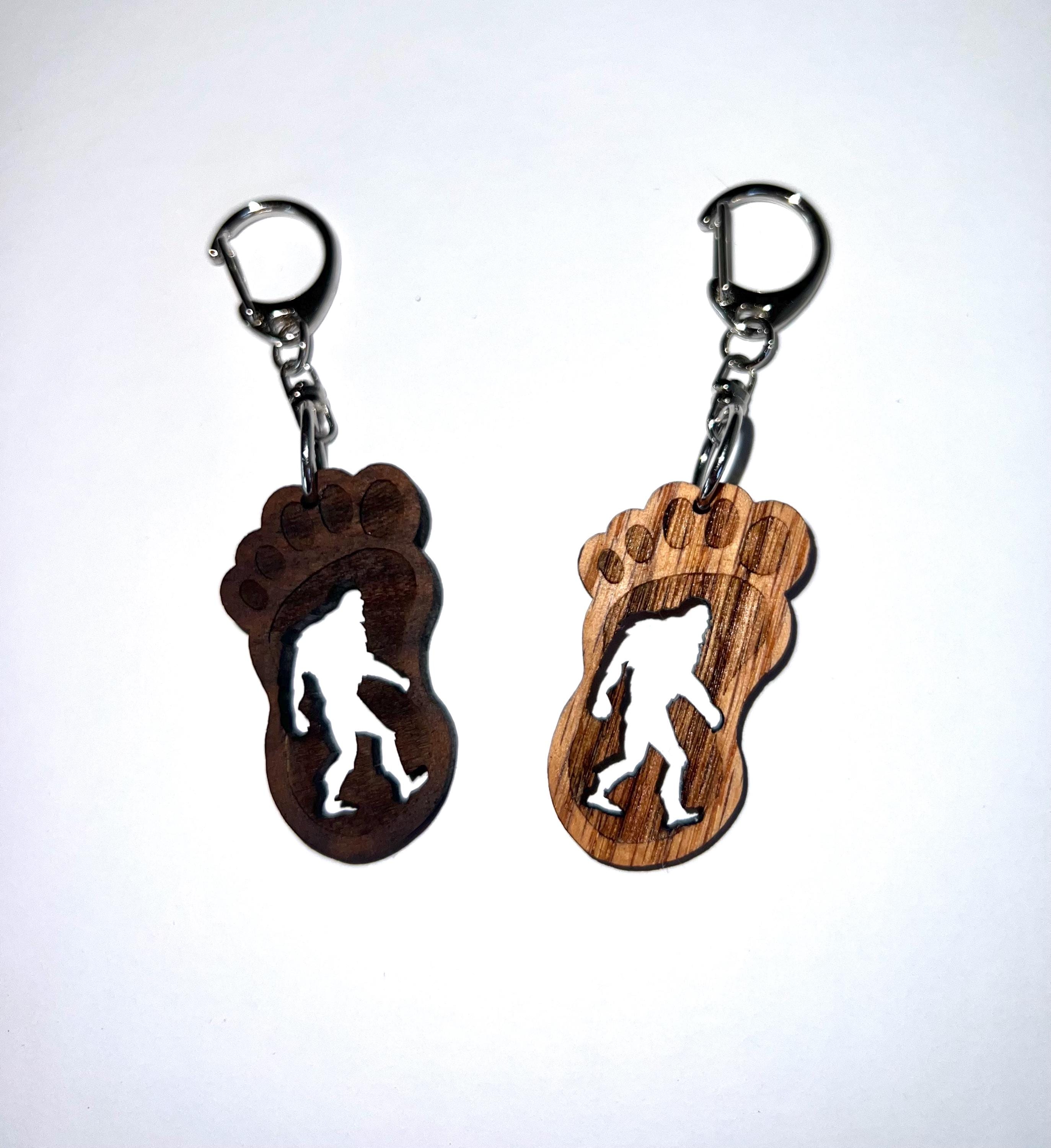Bigfoot Footprint Keychain Charm - Etsy