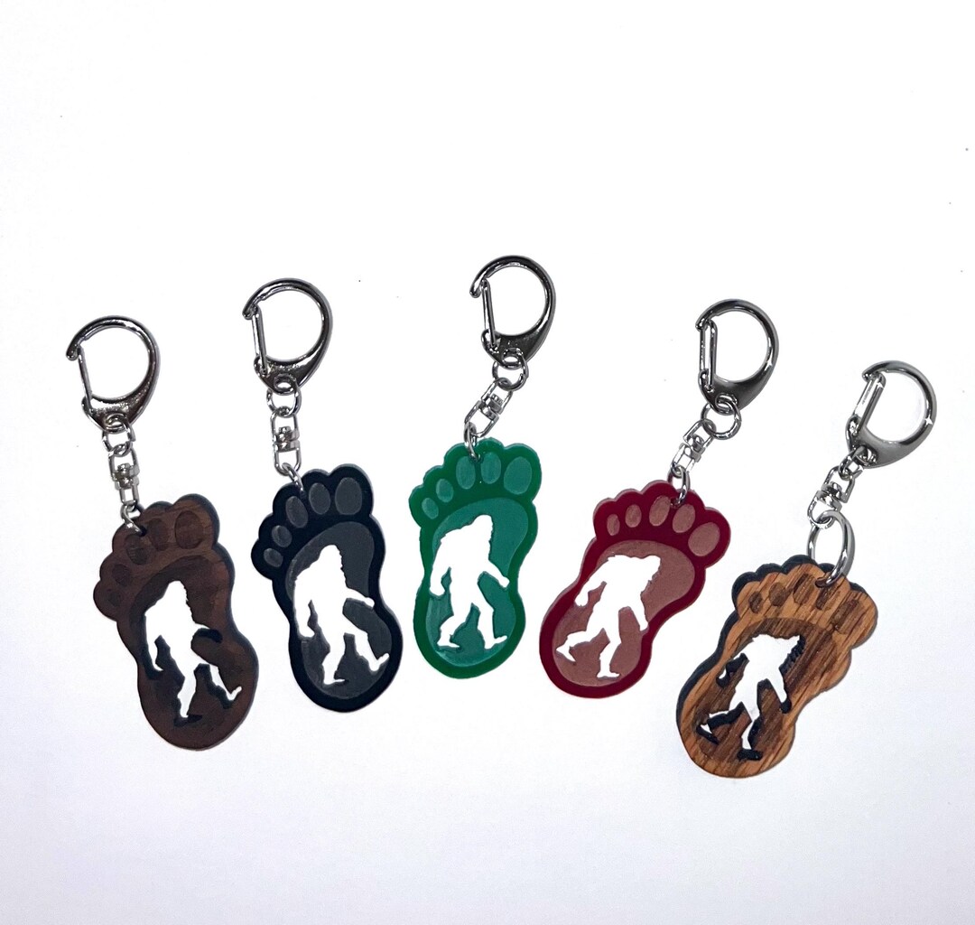 Bigfoot Footprint Keychain Charm - Etsy