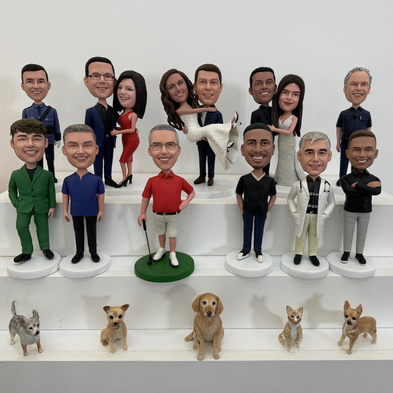 Custom Groomsmen Bobbleheads From Photos – Personalized Clay Figurines ...
