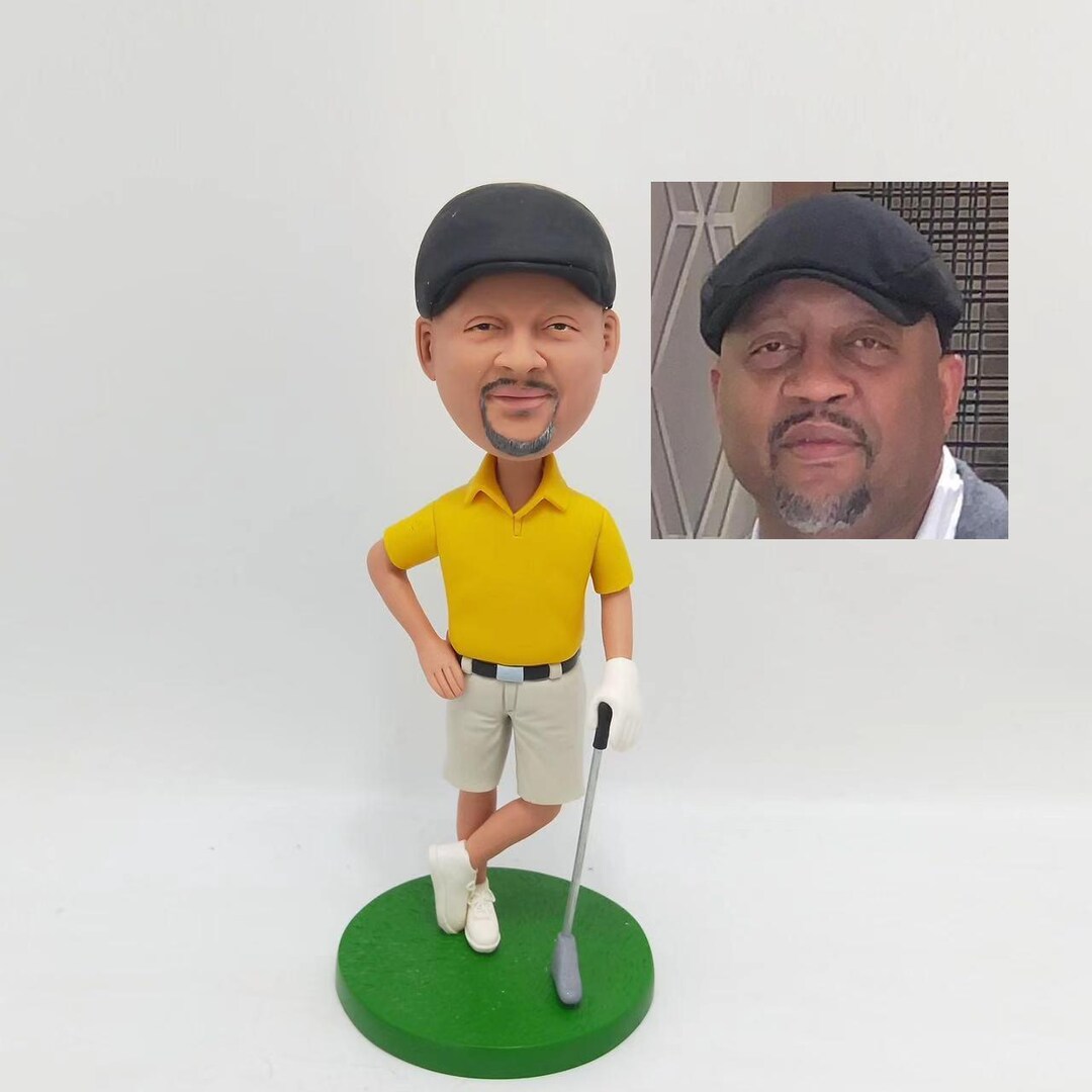 Custom Golf Bobblehead Personalized Golfer Figurine Unique Handmade ...