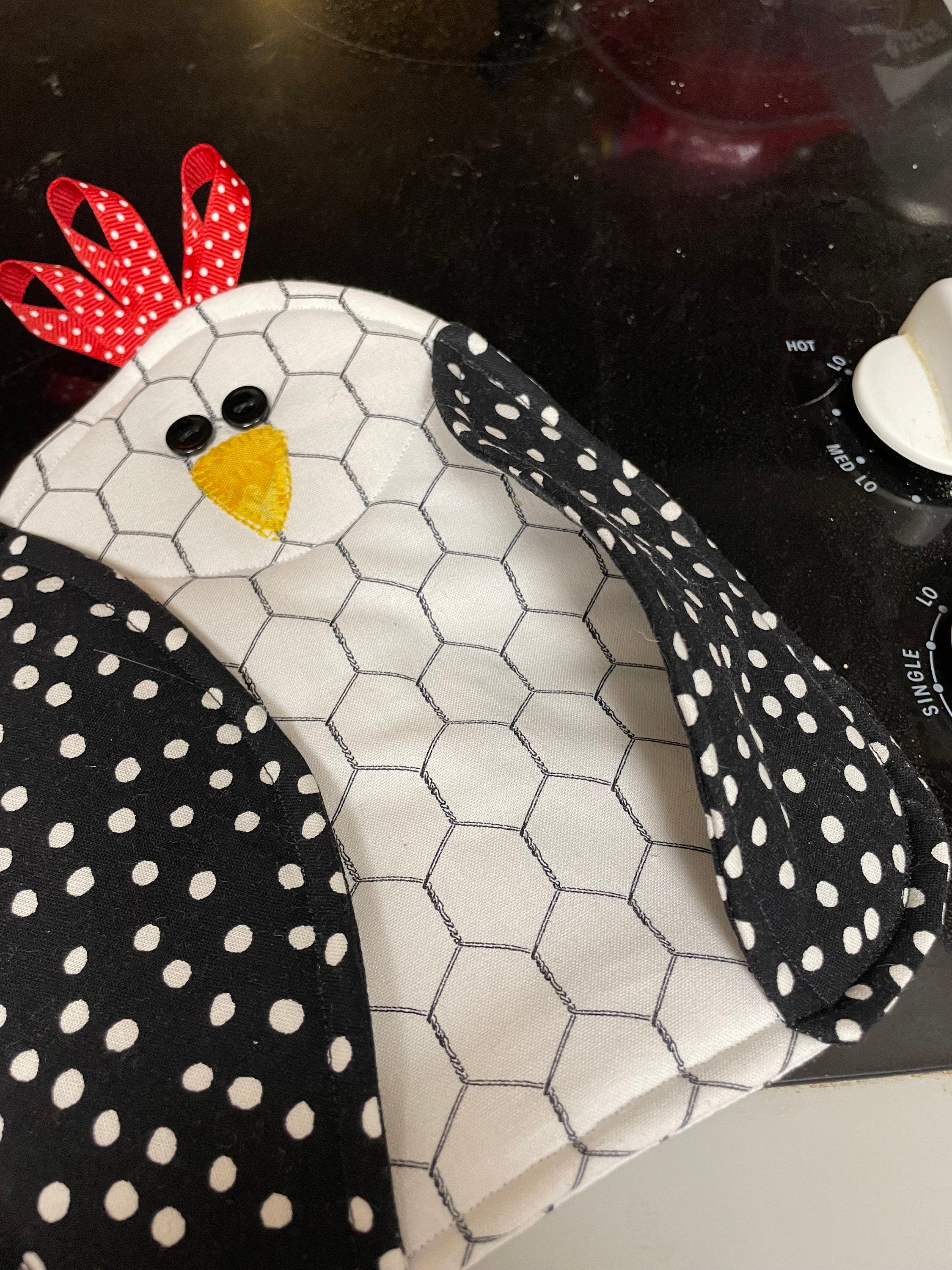 Chicken Pot Holder: Insulated Kitchen Hot Pad, Country Decor - Etsy