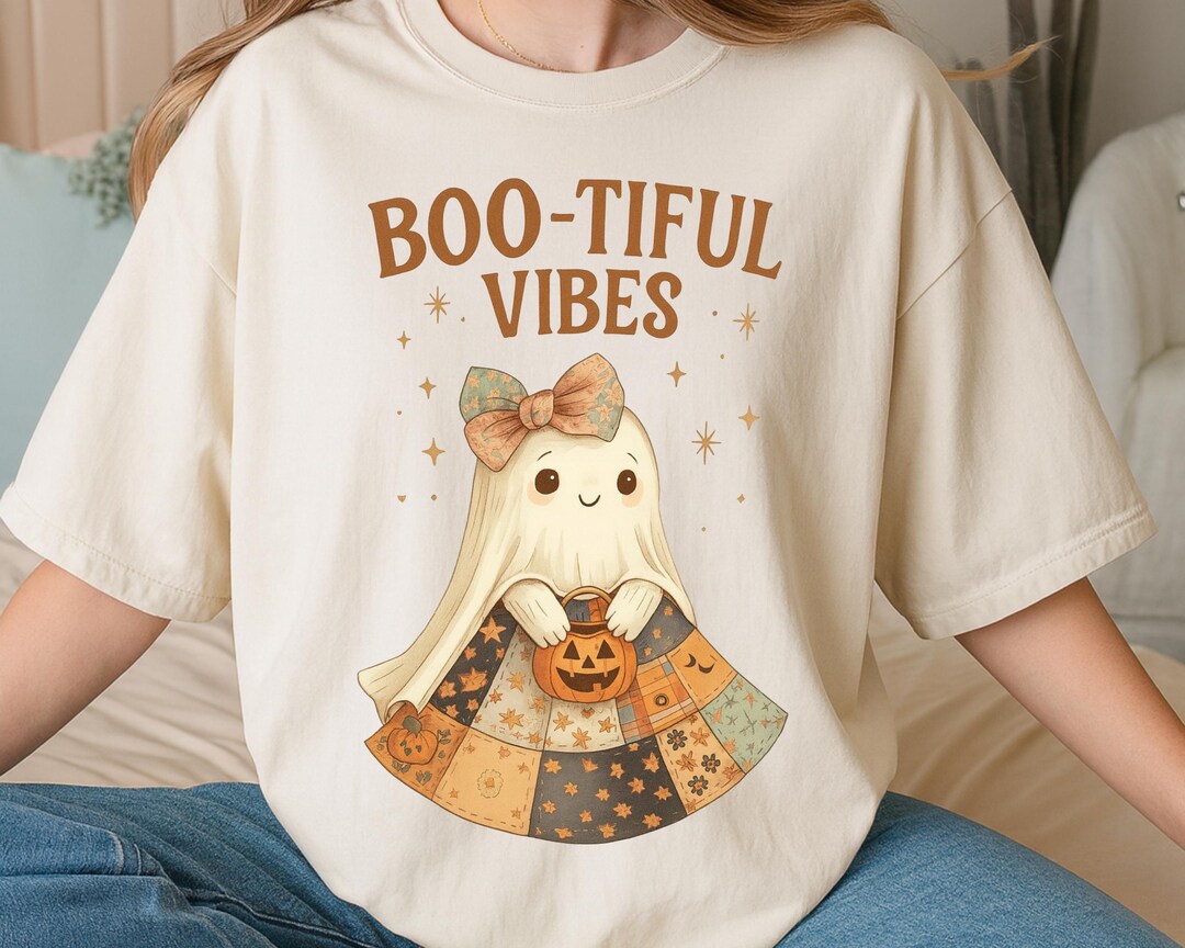 Boo-tiful Vibes Tshirt Design, Halloween Graphic, Trending Now, PNG SVG ...