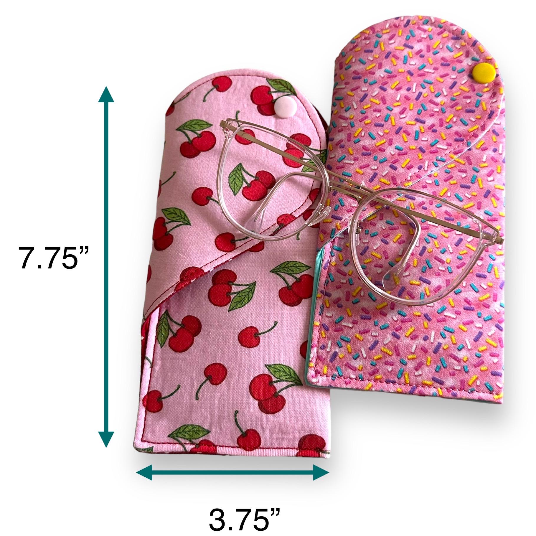 Cute Heart Glasses Case Soft Sunglasses Case Strawberry Eyeglasses ...