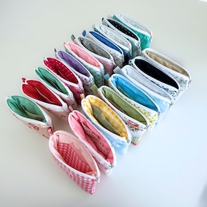 Mini Wallet W/ Pocket, Cute Quilted Aesthetic Zipper Pouch, Floral ...
