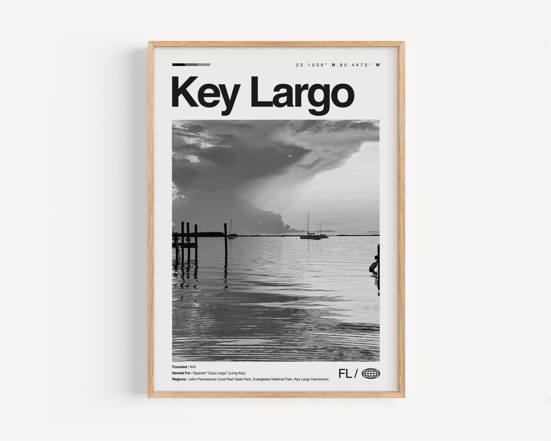 Key Largo Print Florida, Key Largo Wall Art, Key Largo Poster, Key ...