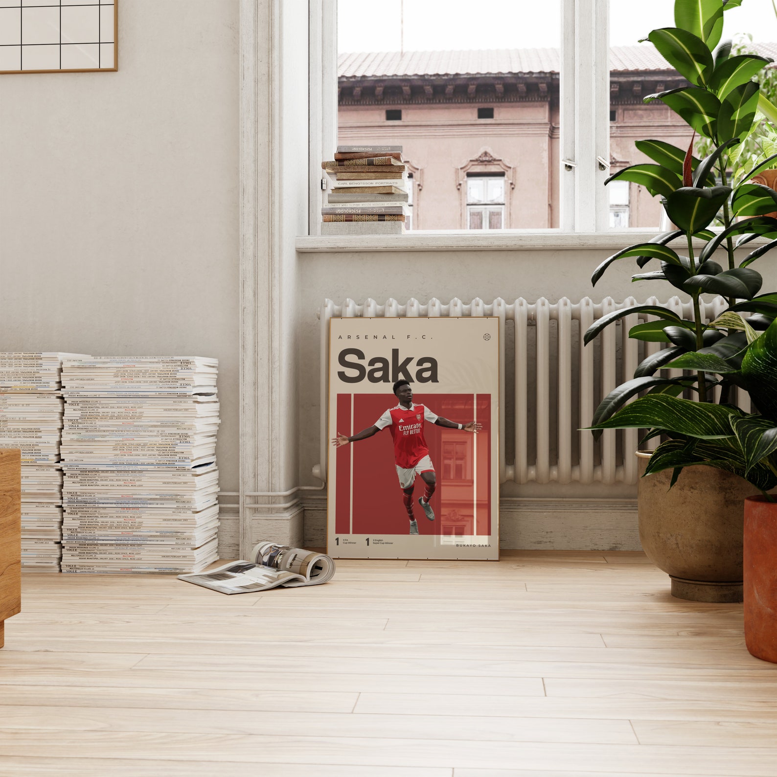 Bukayo Saka Poster, Football Poster, Minimalist, Helvetica, Mid-century ...