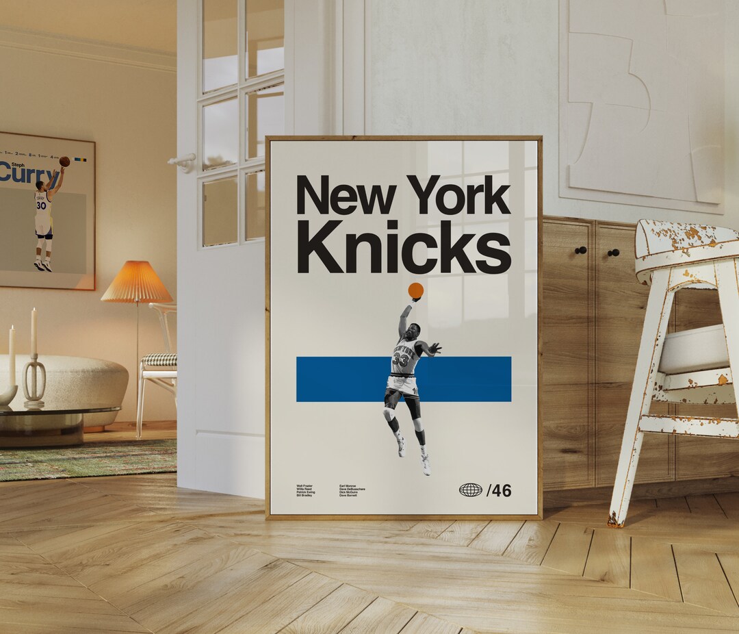 New York Knicks Poster, Minimalist, Helvetica, Mid-century Modern ...