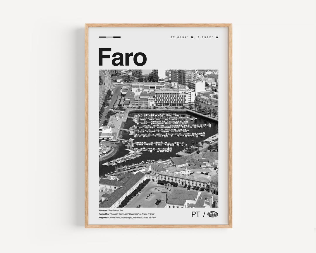Faro Print Black and White, Faro Wall Art, Faro Poster, Faro Photo ...