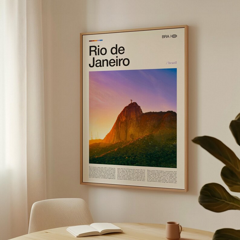 Rio De Janeiro Print, Rio De Janeiro Wall Art, Rio De Janeiro Poster ...