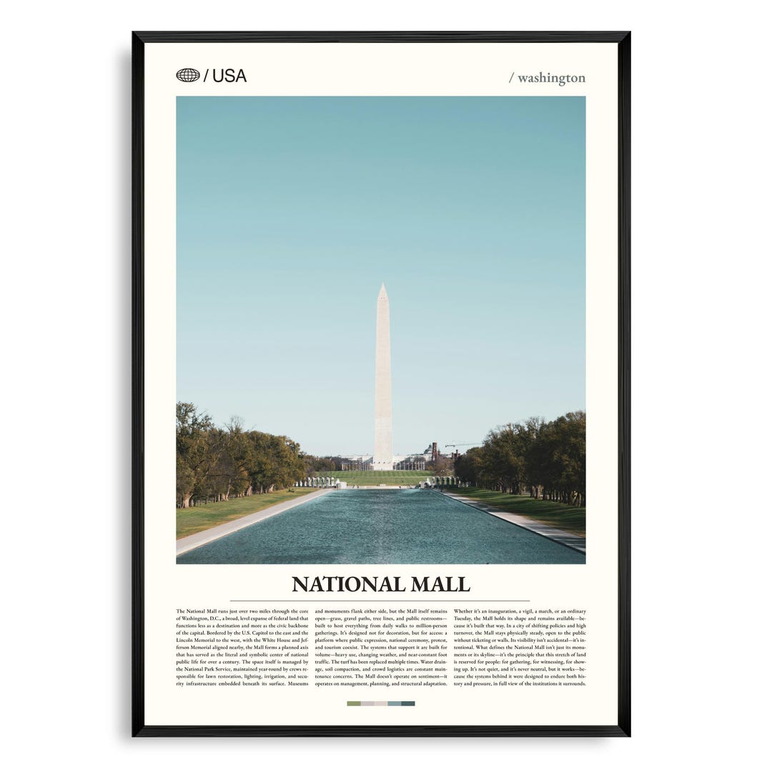 National Mall Print Washington DC, National Mall Wall Art, Landmark ...
