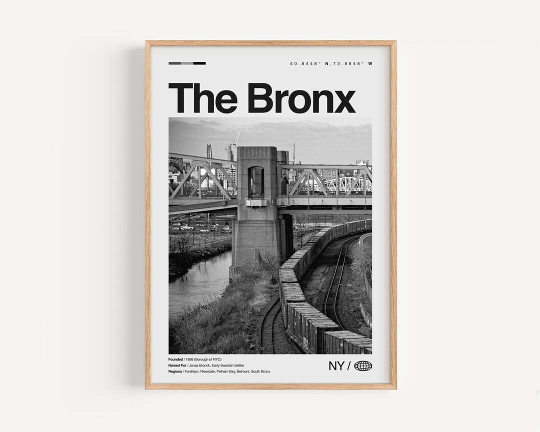 The Bronx Print New York, the Bronx Wall Art, the Bronx Poster, the ...
