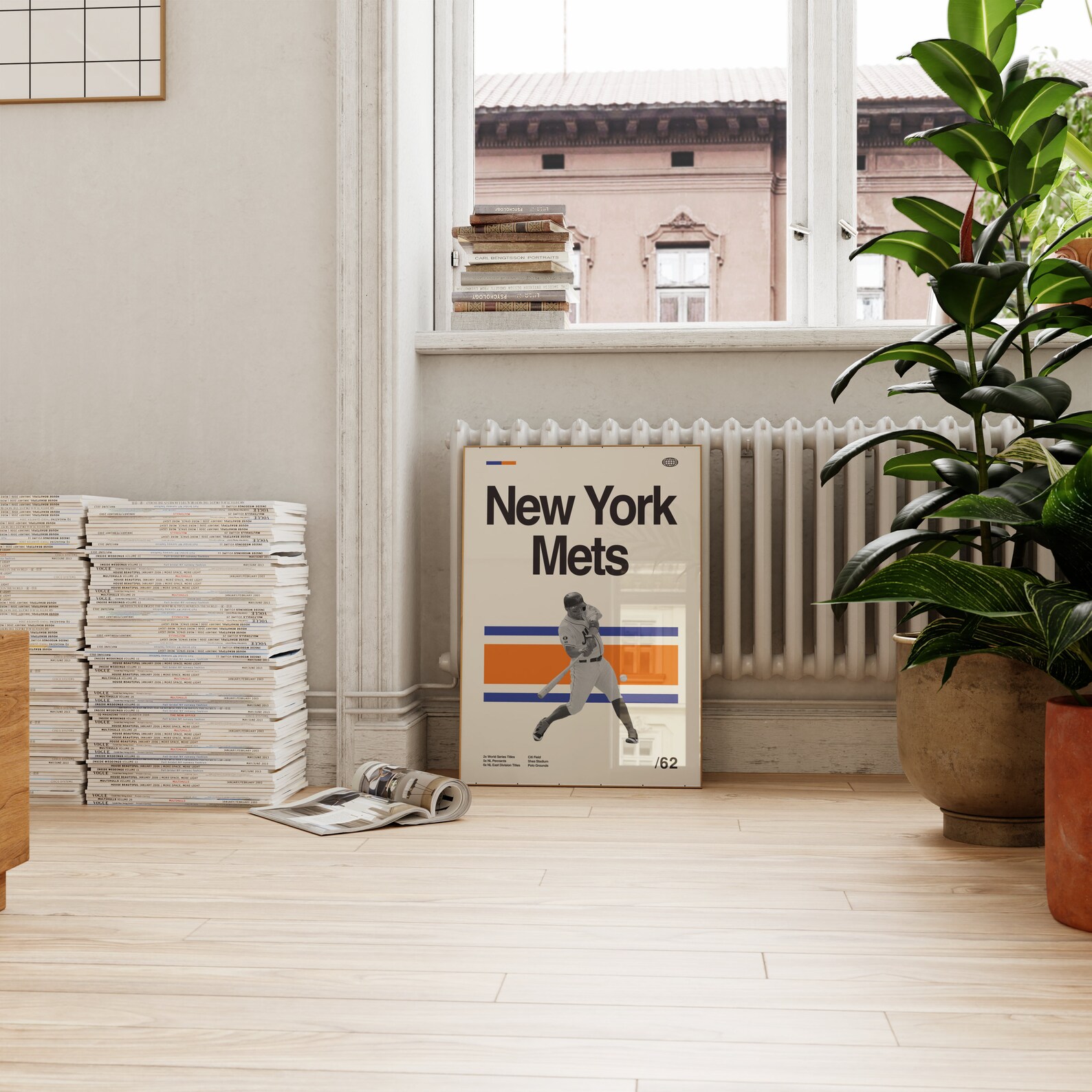 New York Mets Poster, Minimalist, Helvetica, Mid-century Modern ...