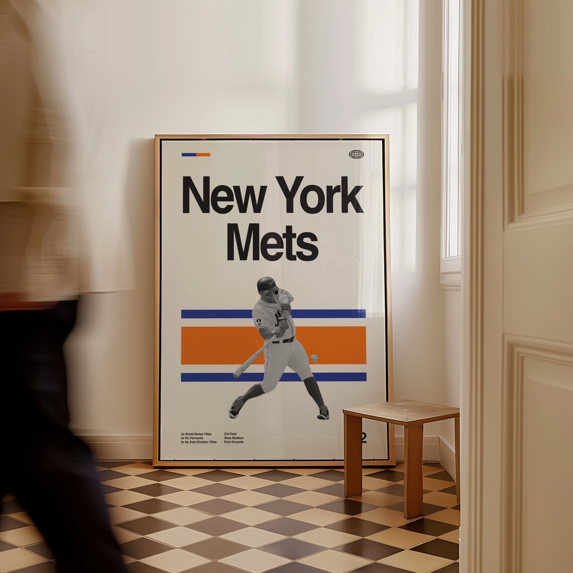 New York Mets Poster, Minimalist, Helvetica, Mid-century Modern ...