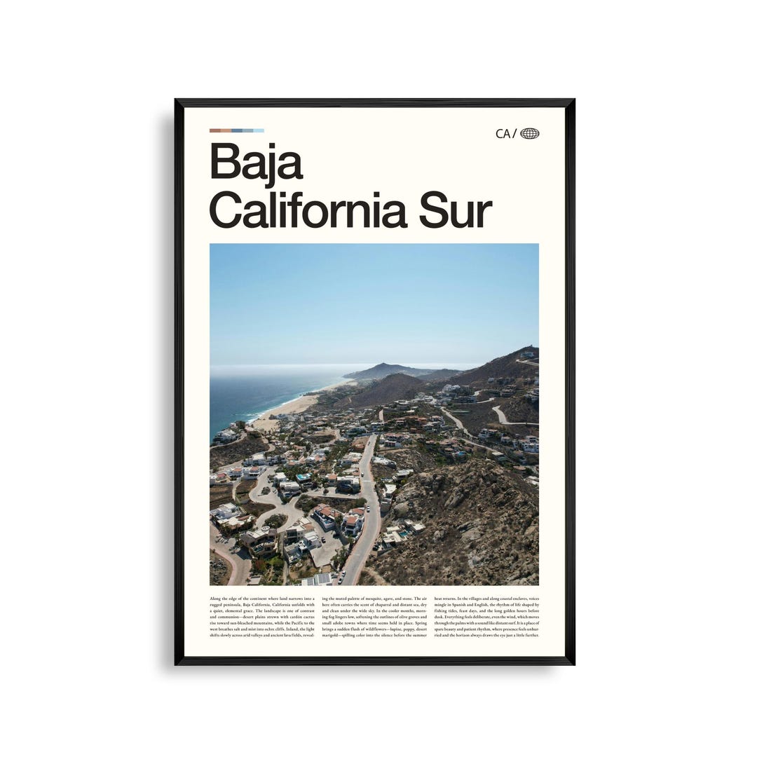 Baja California Sur Print Mexico, Baja California Sur Wall Art, Baja ...