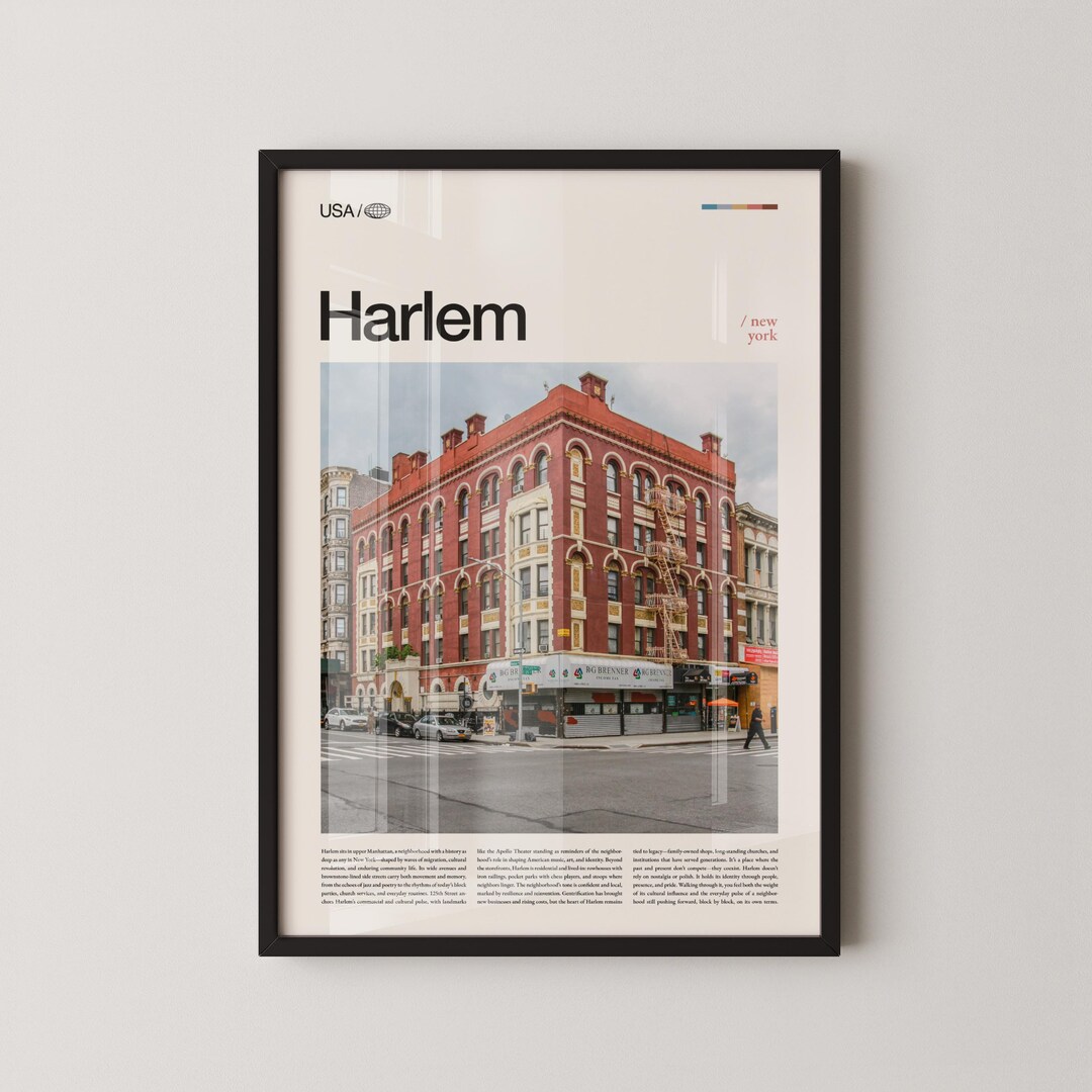 Harlem Photography Print, Historic Manhattan Architecture, Cultural ...