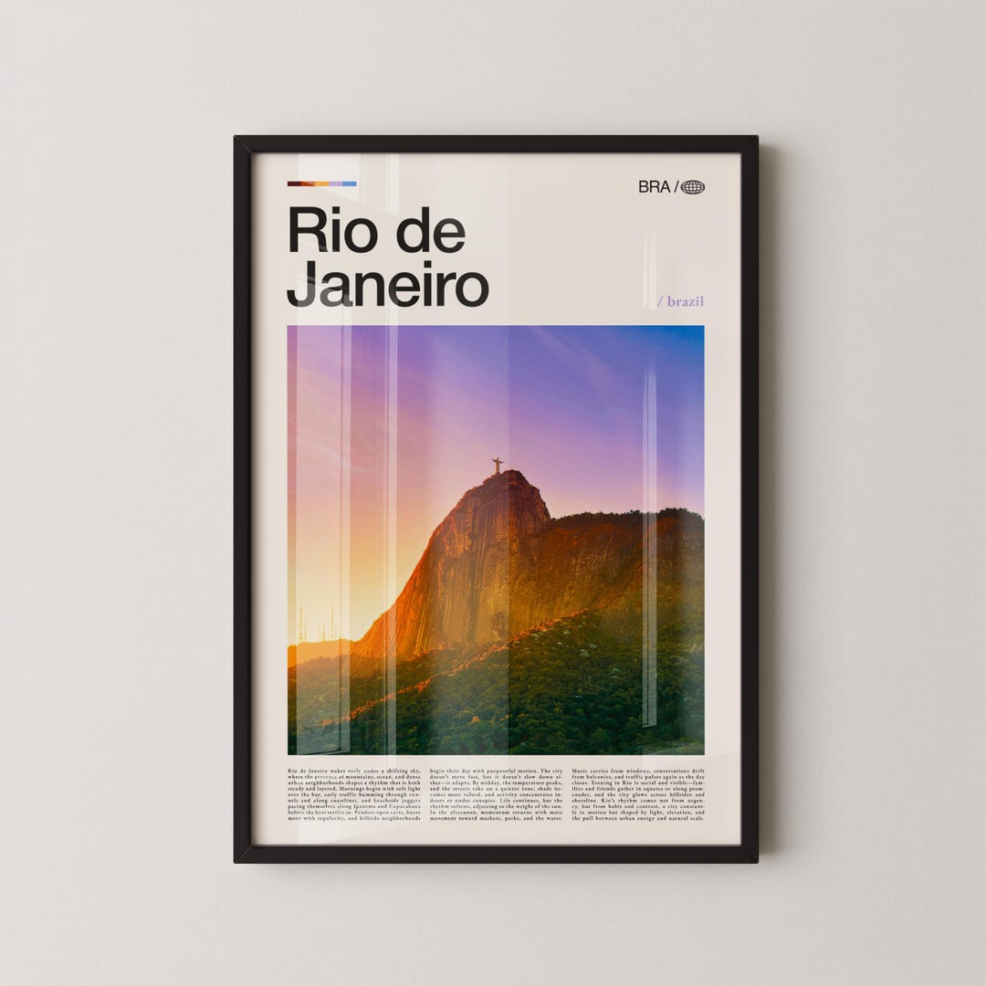 Rio De Janeiro Print, Rio De Janeiro Wall Art, Rio De Janeiro Poster ...