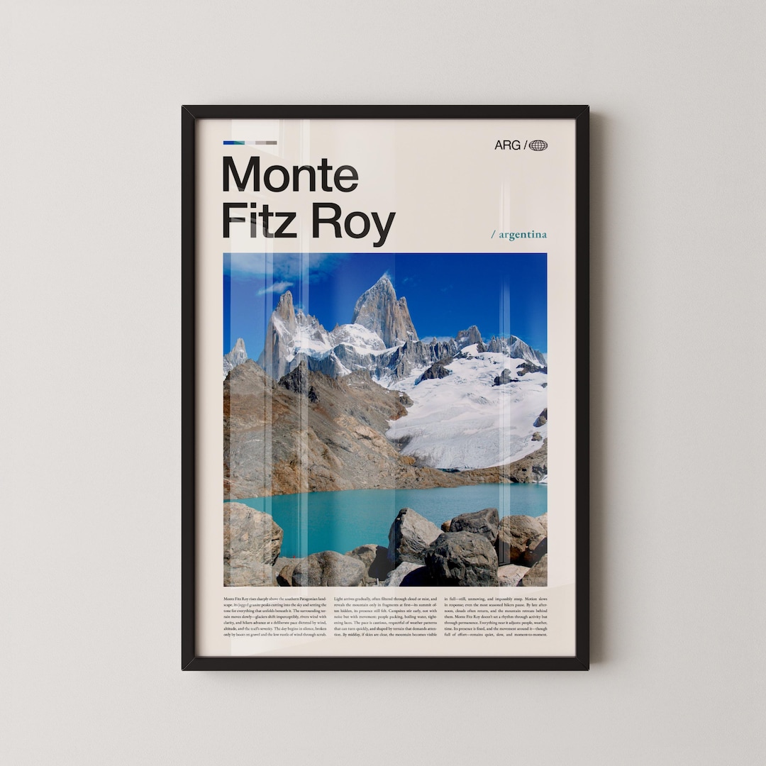Monte Fitz Roy Print, Monte Fitz Roy Wall Art, Monte Fitz Roy Poster ...