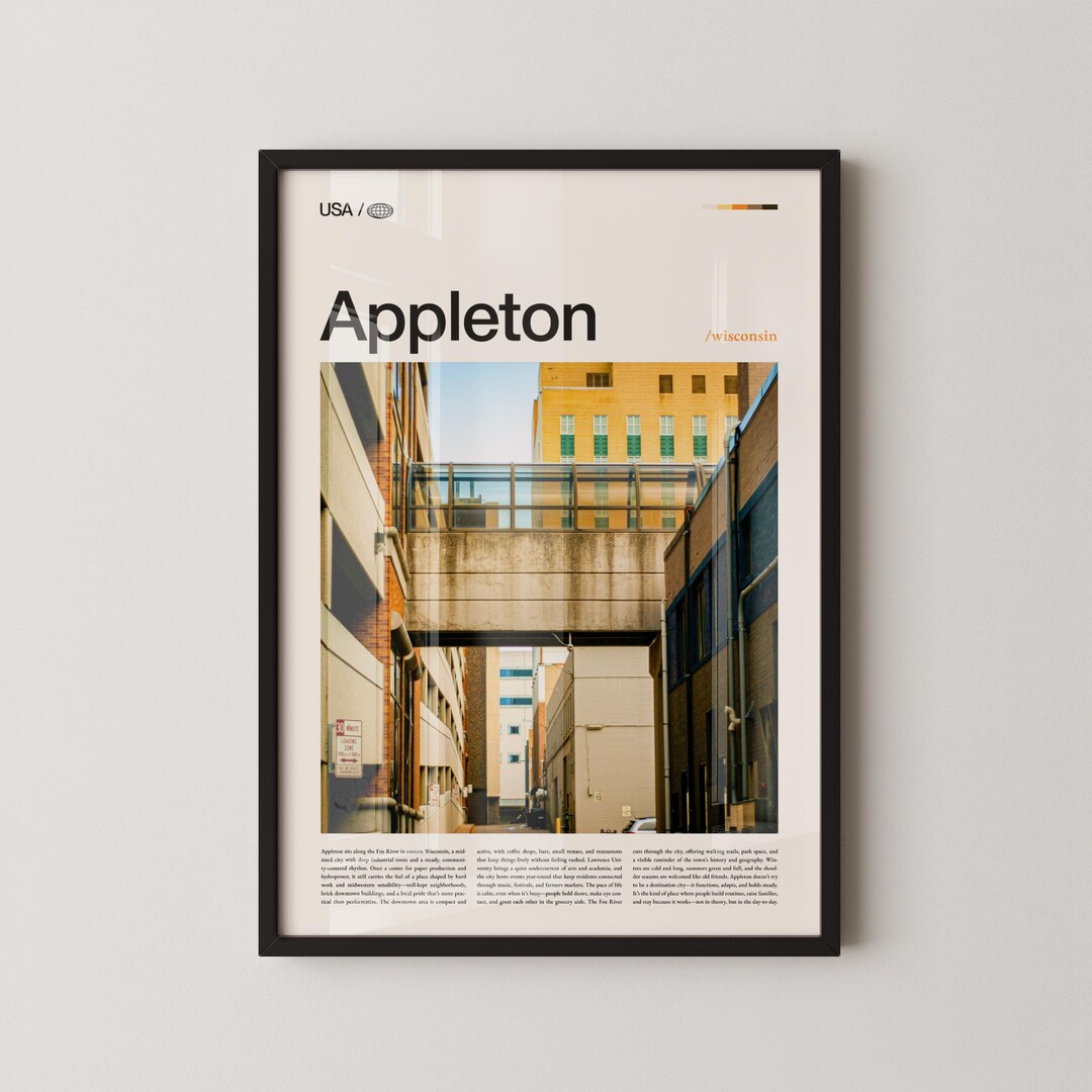 Appleton Wisconsin Photo Print, Historic Downtown, Midwest Charm - Etsy