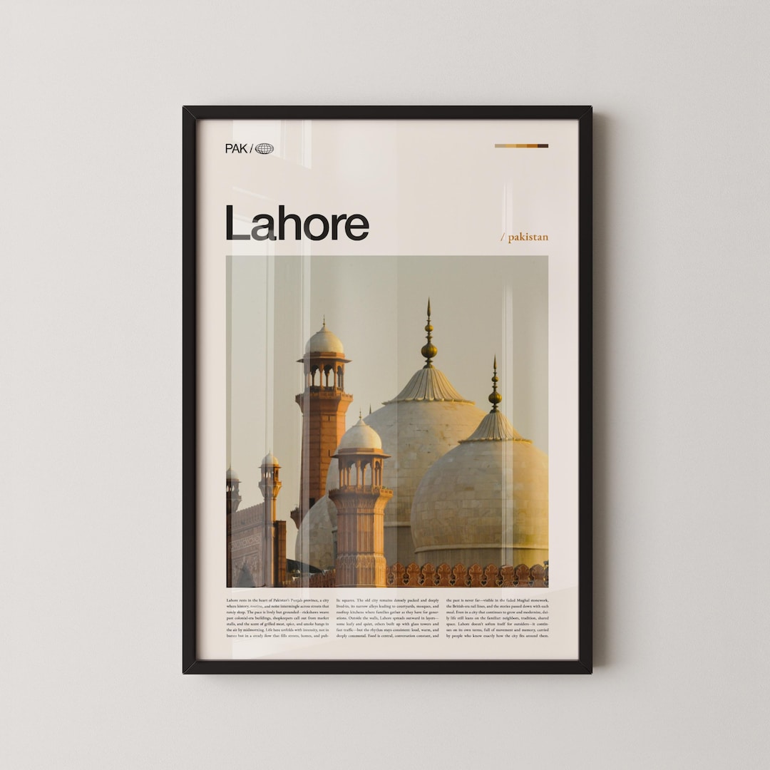 Lahore Pakistan Wall Art, Historic Architecture and Cityscape Print ...