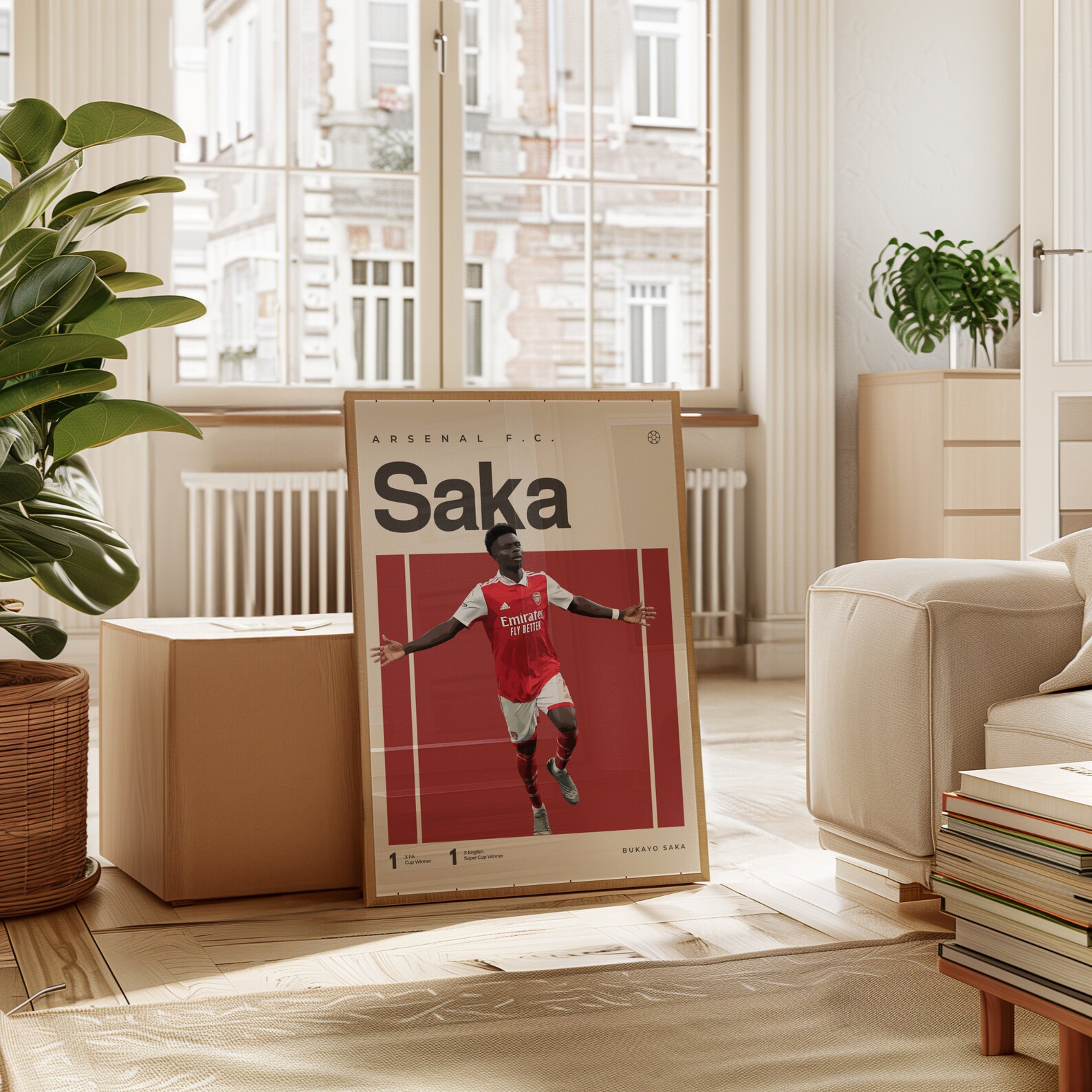 Bukayo Saka Poster, Football Poster, Minimalist, Helvetica, Mid-century ...