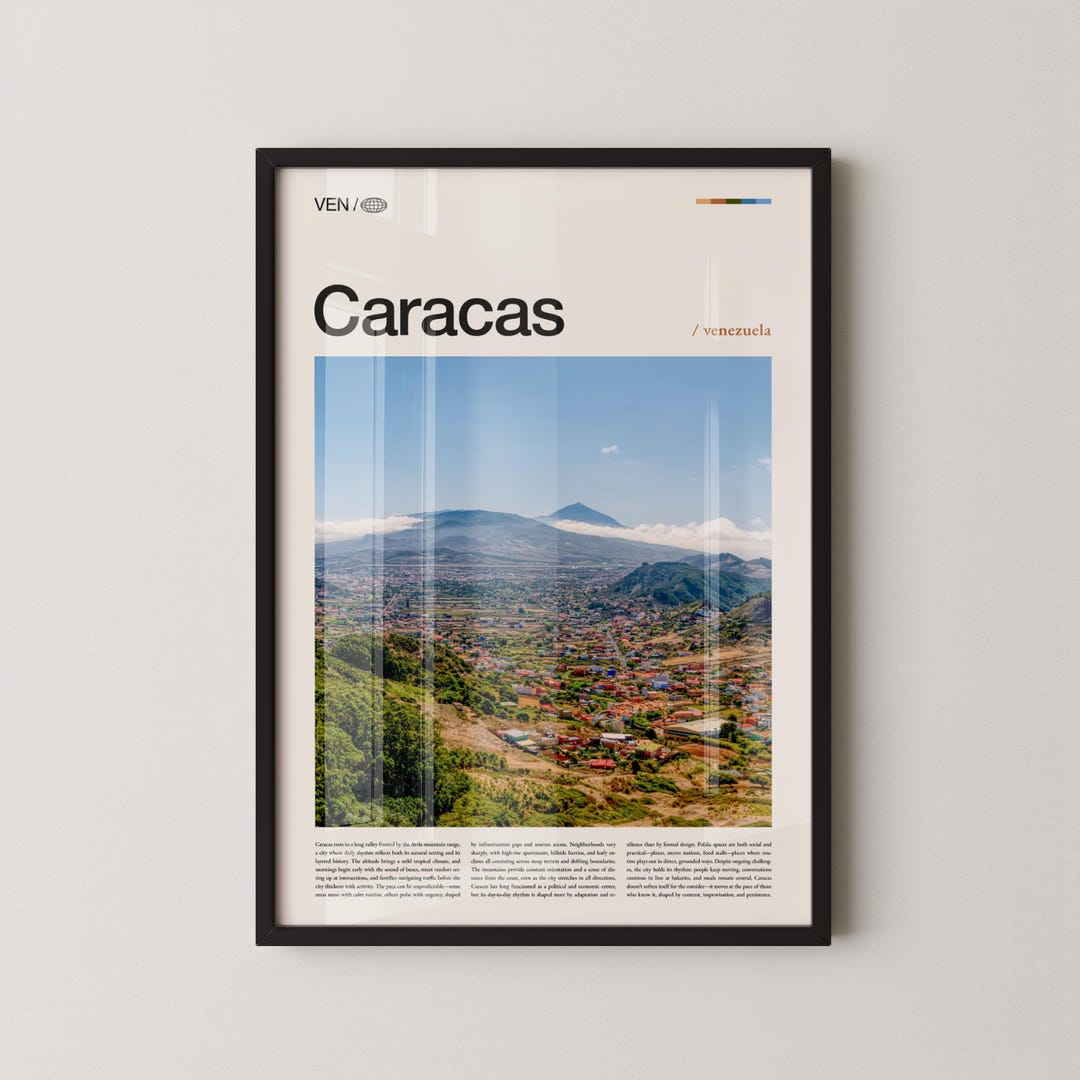 Caracas Print, Caracas Wall Art, Caracas Poster, Venezuela Cityscape ...