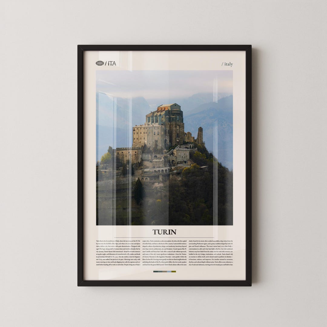 Turin Print, Turin Wall Art, Turin Poster, Turin Photography, Italian ...