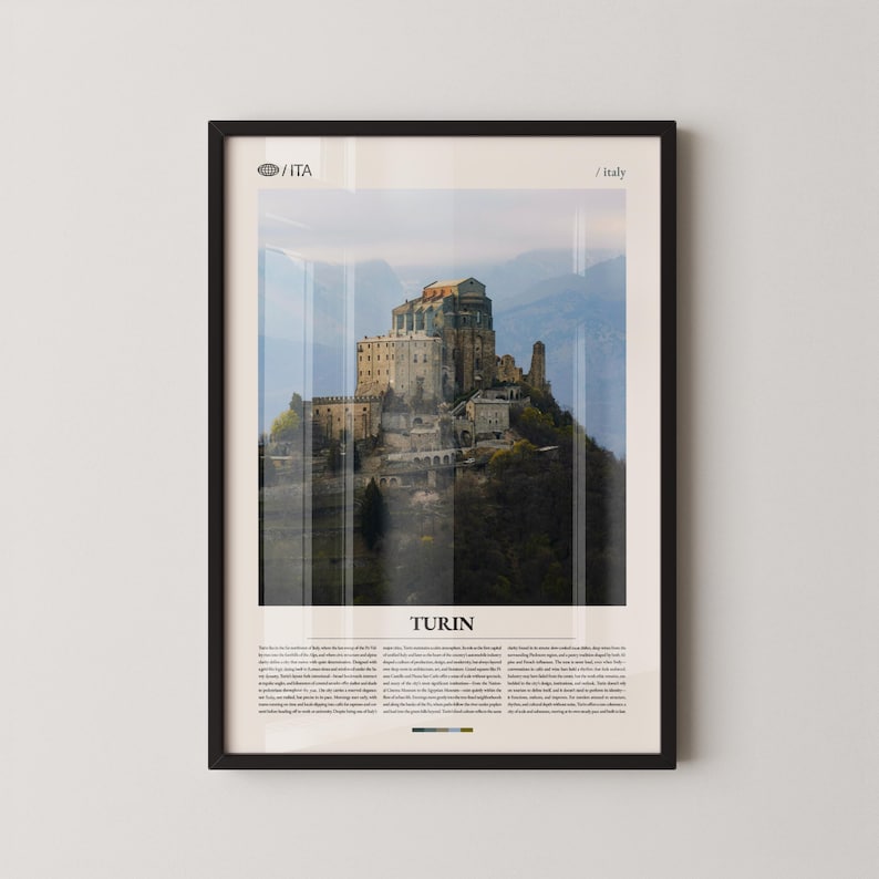 Turin Print, Turin Wall Art, Turin Poster, Turin Photography, Italian ...