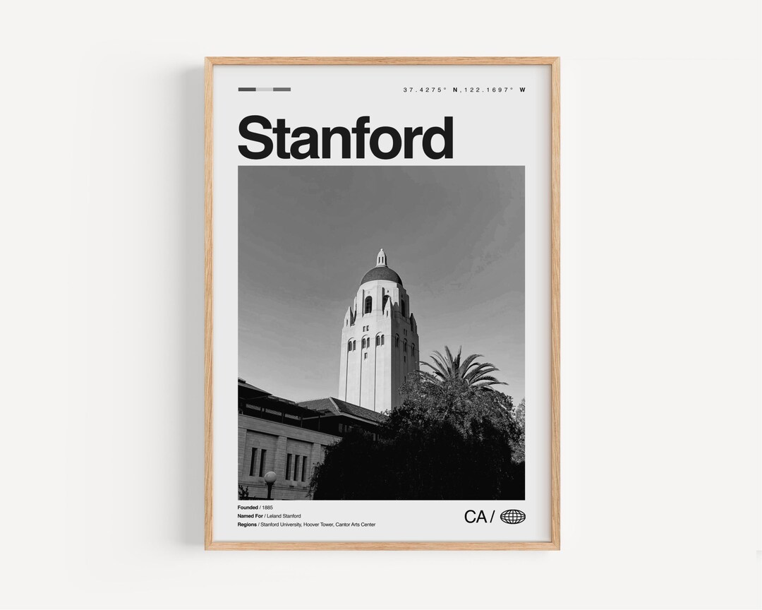 Stanford Print California, Stanford Wall Art, Stanford Poster, Stanford ...