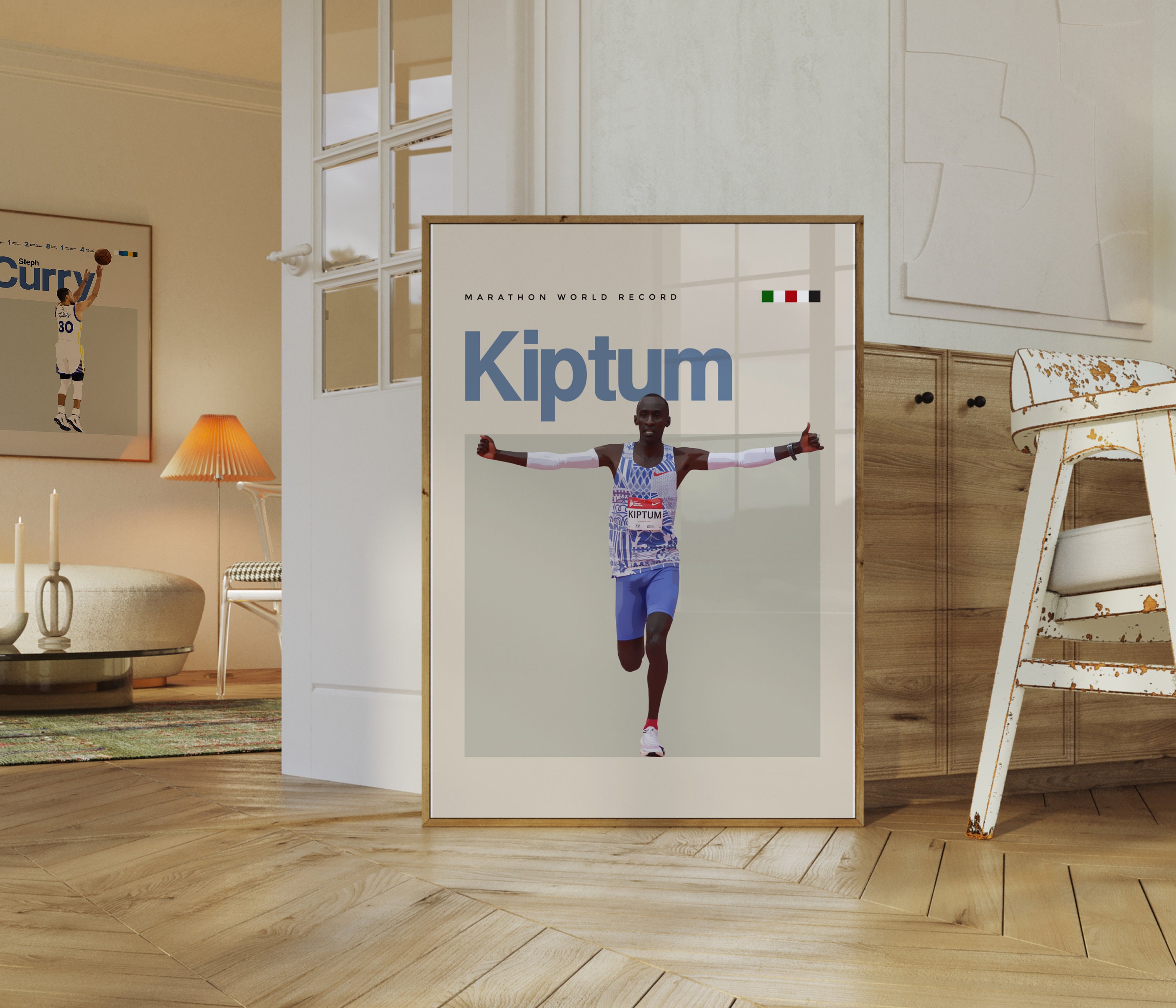 Kelvin Kiptum Poster, Running Poster, Minimalist, Helvetica, Mid ...
