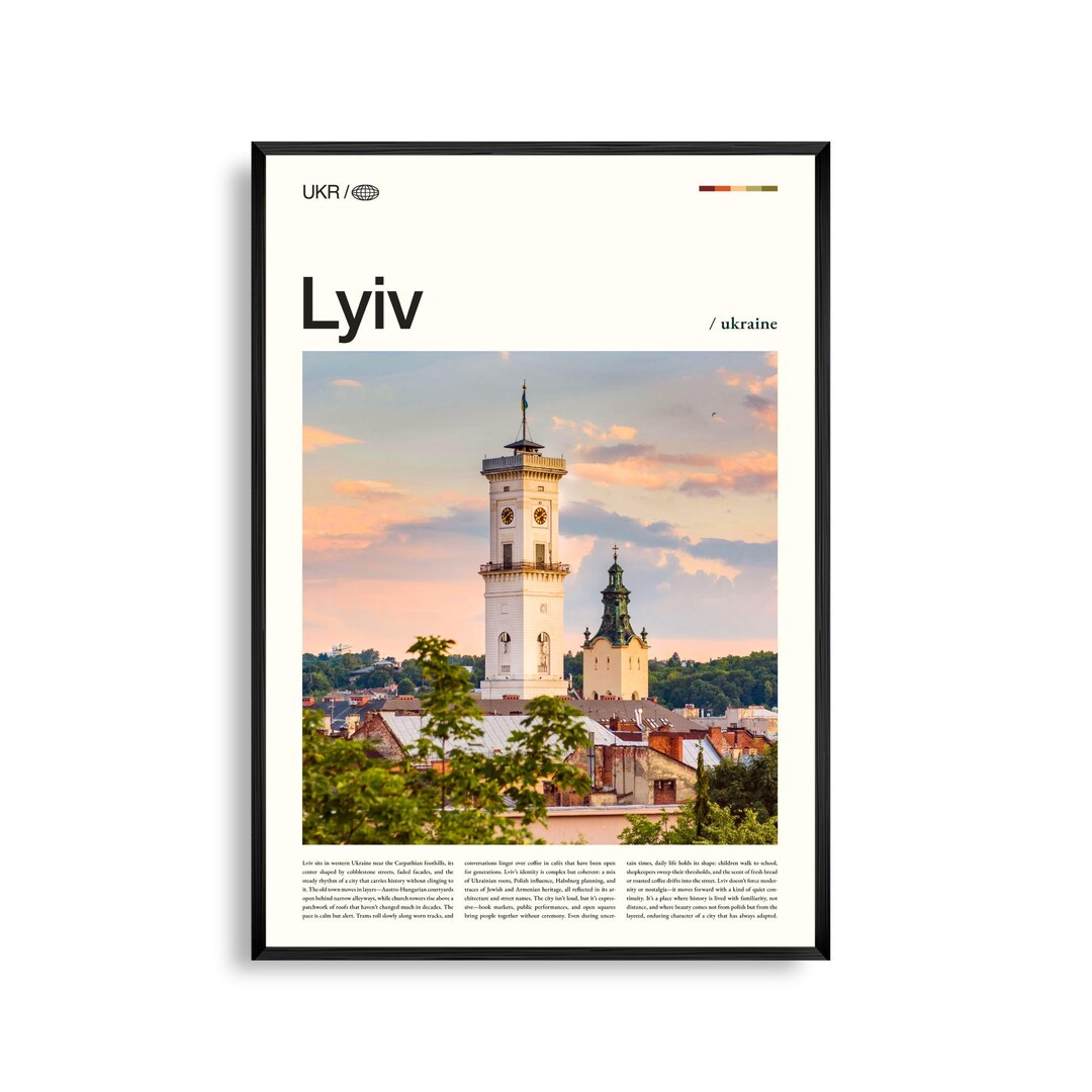 Lviv Ukraine Wall Art, Historic Old Town Cityscape Photography Print ...