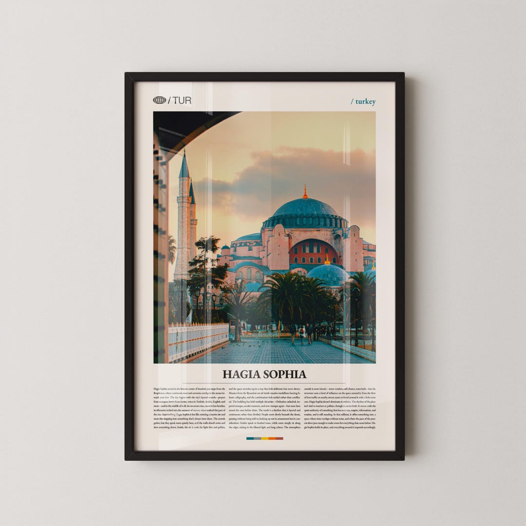 Hagia Sophia Wall Art, Historic Istanbul Architecture Print, Hagia ...